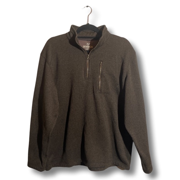 Outdoor Life | Sweaters | Outdoor Life Brown 4 Zip Sweater | Poshmark